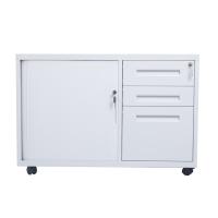 China 3 Drawer 34kg Mobile Tambour Storage Cabinet 500mm Depth Cold Rolled Steel for sale