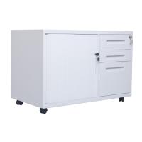 China 3 Drawer 34kg Mobile Tambour Storage Cabinet 500mm Depth Cold Rolled Steel for sale