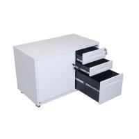 China 3 Drawer 34kg Mobile Tambour Storage Cabinet 500mm Depth Cold Rolled Steel for sale