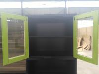 China New Design 0.5mm H1920mm Green Kitchen Cabinets for sale