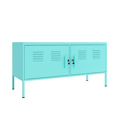 China Customizable 0.6mm Cold Rolled Steel TV Stand Cabinet with Lock for Living Room for sale