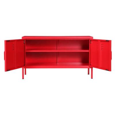 China Q235 Steel TV Stand Cabinet 620mm Height BSCI Certified KD Structure Custom Color for sale