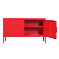 China Q235 Steel TV Stand Cabinet 620mm Height BSCI Certified KD Structure Custom Color for sale