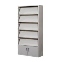 China School Library 6 Layer Metal Steel Newspaper Magazine Cabinet for sale