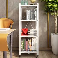 China Foldable 86cm High 6.3kg Capacity Metal Storage Shelf 3-5 Tier Home Warehouse for sale