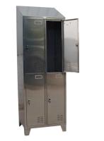 China Stainless Steel RAL Color Metal Wardrobe Cabinet H1800 D500mm Adjustable Feet for sale