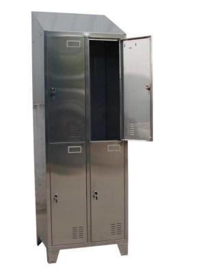 China Stainless Steel RAL Color Metal Wardrobe Cabinet H1800 D500mm Adjustable Feet for sale
