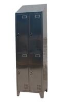 China Stainless Steel RAL Color Metal Wardrobe Cabinet H1800 D500mm Adjustable Feet for sale