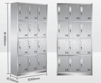 China Stainless Steel RAL Color Metal Wardrobe Cabinet H1800 D500mm Adjustable Feet for sale