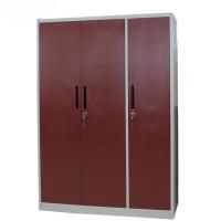 China KD Electrostatic Powder Coating 0.23 CBM Metal Wardrobe Cabinet for sale