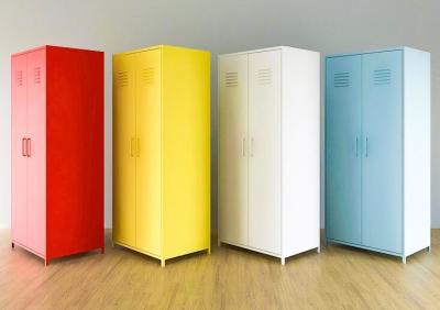 China Steel Storage Locker 1800mm High Single Tier with Adjustable Feet and Hanger Shelf for sale