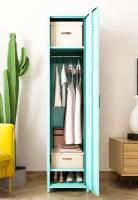 China Steel Storage Locker 1800mm High Single Tier with Adjustable Feet and Hanger Shelf for sale