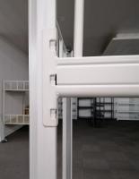 China School Furniture White Screwless Metal Double Bunk Bed 100x197x185cm Steel for sale