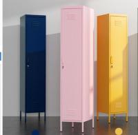 China Ajutable Feet Ventilation Two Keys Colorful Metal Lockers for sale