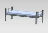 China Strong Metal Bedroom L1900mm Single Iron Bed For Students for sale