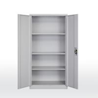 China KD Office Steel Cupboard Double Door Metal Filing Cabinet 4 Shelf 0.6mm for sale