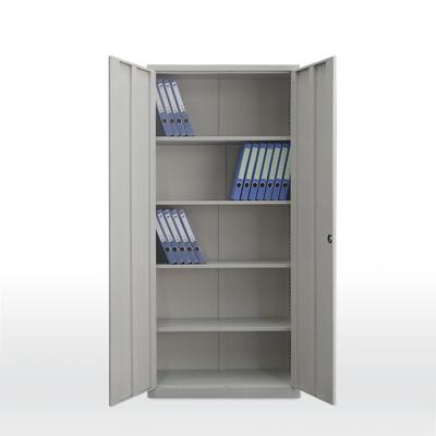China KD Office Steel Cupboard Double Door Metal Filing Cabinet 4 Shelf 0.6mm for sale