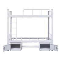 China Knocked Down Metal Double Bunk Bed 0.42CBM School Furniture L2000xW900xH1800mm for sale