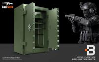 China Full Steel 10 Gun Security Cabinet H1300mm Military Weapons Safe Locker with Electronic Lock for sale