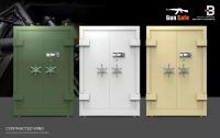China Full Steel 10 Gun Security Cabinet H1300mm Military Weapons Safe Locker with Electronic Lock for sale