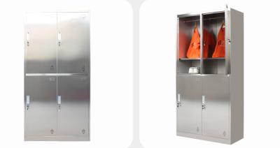 China 304 Stainless Steel 6 Door Locker Storage Cabinet 185cm Height for Clean Room for sale