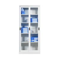 China 2 Door Glass Swing Door Steel Filing Cabinet H1850xW900xD400mm SPCC Cold Rolled Steel for sale