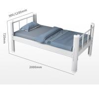 China Customized Heavy Duty Steel Single Bed 2000x900x720mm Cold Rolled Steel for sale