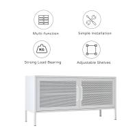 China Modern 1.2mm Steel TV Stand Cabinet Metal Living Room Apartment KD-088 for sale