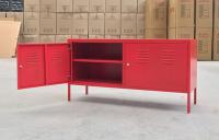 China Customizable 0.6mm Cold Rolled Steel TV Stand Cabinet with Lock for Living Room for sale