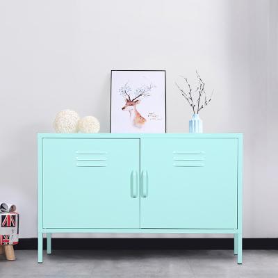 China Customizable Color Steel TV Stand Cabinet 0.5-1.2mm Cold Rolled Steel KD Structure for sale