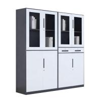 China SPCC Cold Rolled Steel Filing Cabinet 0.6mm Thickness H1850mm with Glass Door for sale