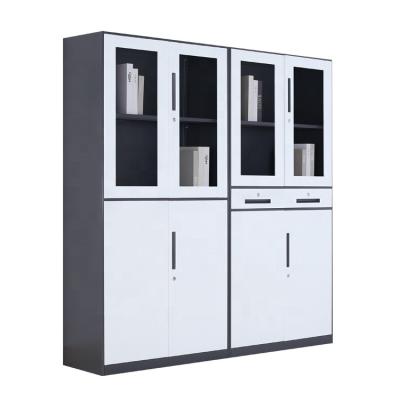China SPCC Cold Rolled Steel Filing Cabinet 0.6mm Thickness H1850mm with Glass Door for sale