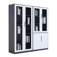 China SPCC Cold Rolled Steel Filing Cabinet 0.6mm Thickness H1850mm with Glass Door for sale