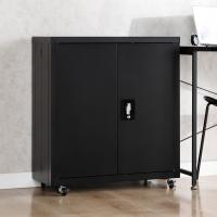 China Black Folding Steel Storage Cabinet 0.6mm Cold Roll Steel H805xW700xD350mm for sale