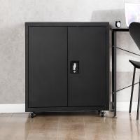 China Black Folding Steel Storage Cabinet 0.6mm Cold Roll Steel H805xW700xD350mm for sale