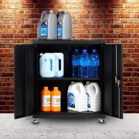 China Black Folding Steel Storage Cabinet 0.6mm Cold Roll Steel H805xW700xD350mm for sale