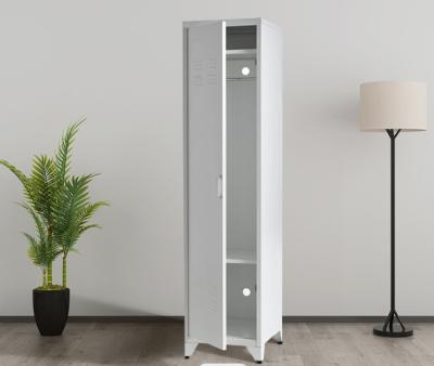 China Steel Storage Locker H1850mm Flat Pack 0.05 CBM Single Door with Legs for sale