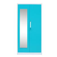 China Steel 2 Door Metal Wardrobe Cabinet 1850mm Height 900mm Width for Office Home for sale