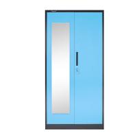 China Steel 2 Door Metal Wardrobe Cabinet 1850mm Height 900mm Width for Office Home for sale