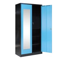 China Steel 2 Door Metal Wardrobe Cabinet 1850mm Height 900mm Width for Office Home for sale