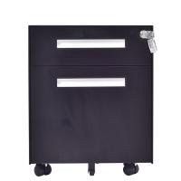 China KD Structure Office File Storage Cabinet Black 2 Drawer Mobile Pedestal for sale