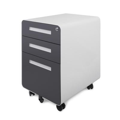 China Metal Mobile Pedestal 3 Drawer File Cabinet with Lock 600x400x500mm for Office for sale
