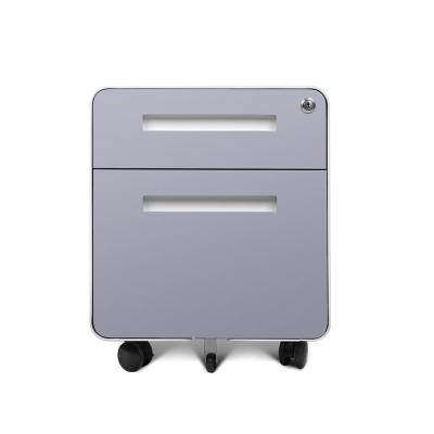 China Steel 2 Drawer Mobile Pedestal Cabinet 0.6mm Cold Rolled Office Furniture for sale