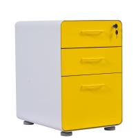 China Steel Mobile Pedestal 3 Drawer Cabinet H600mm W400mm D500mm Office Furniture for sale