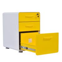 China Steel Mobile Pedestal 3 Drawer Cabinet H600mm W400mm D500mm Office Furniture for sale