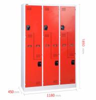 China 1850mm Height Z Shape Steel Dress Cupboard Small Metal Locker 900x450mm for sale