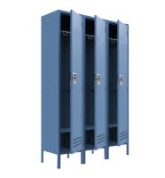 China 3 Compartment metal Staff Locker Cabinet Gym Storage Locker for sale