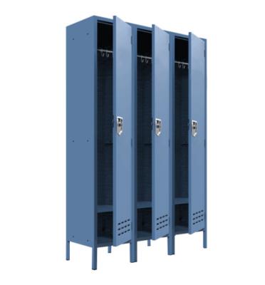 China 3 Compartment metal Staff Locker Cabinet Gym Storage Locker for sale
