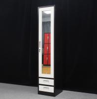 China Black And White Metal Wardrobe Lockers With 2 Drawer for sale