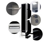 China Black And White Metal Wardrobe Lockers With 2 Drawer for sale